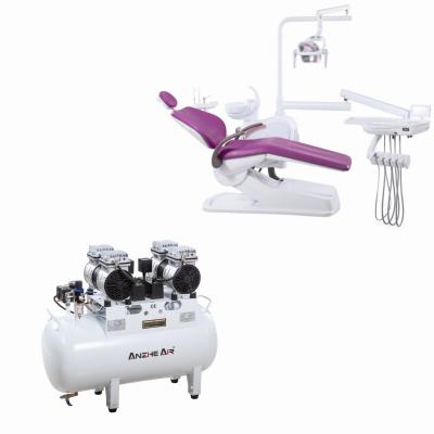 China 1100W Powerful 60dB Silent Oil Free Dental Air Compressor with 60L Large Capacity for Dental Clinics for sale