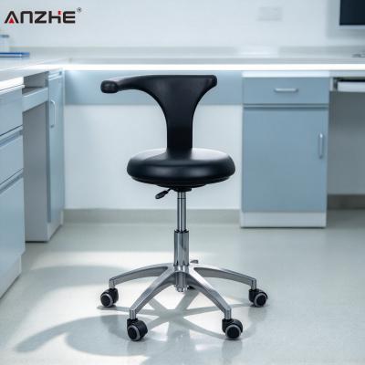 China Height Adjustable Swivel Medical Stool with Backrest Mobile Ergonomic Nurse Chair with Casters for Dental Office Hospital for sale