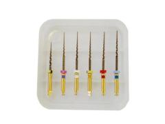 Dental Endo Files Heat Activated Golden NITI Flexible Dental Files Rotary Root Canal file