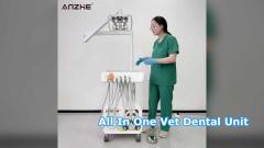 Portable Veterinary Dental Unit with Butterfly LED Lamp Built In Air Compressor Ultrasonic Scaler LE