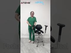 AZ-ST08 Ergonomic Split Saddle Stool Operation Guide | Adjustable Medical Chair for Dental and Veter