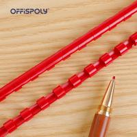 Quality Offsipoly Red Plastic Binding Comb Rings with 21 Rings for A4 Documents Made for sale