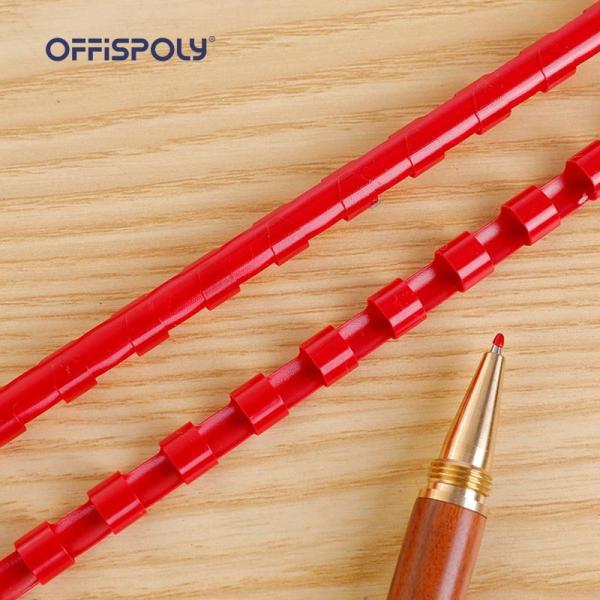 Quality Offsipoly Red Plastic Binding Comb Rings with 21 Rings for A4 Documents Made from Durable PVC Rigid Sheets for sale