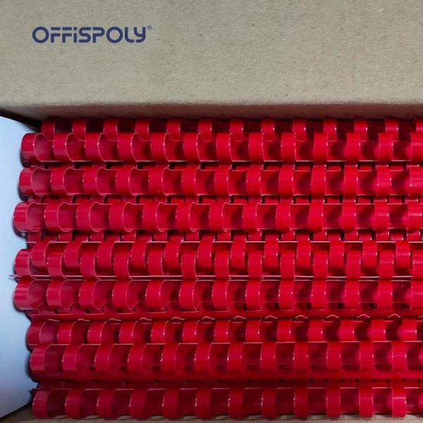 Quality Offsipoly Red Plastic Binding Comb Rings with 21 Rings for A4 Documents Made for sale