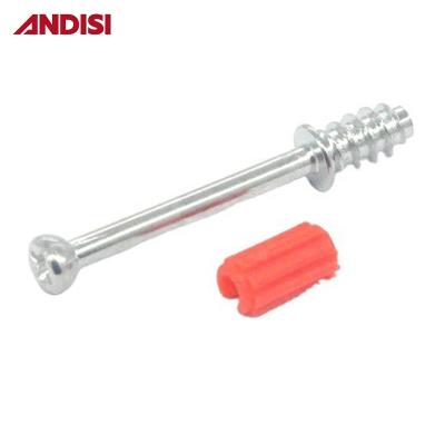 Cina Mini Fix Furniture Bolt di connessione con finitura rossa placcata in zinco e lunghezza 11 mm Parte B in vendita