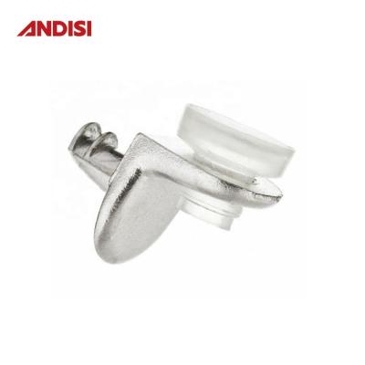 China Dia 5mm Zinc Alloy PVC Glass Shelf Support Bracket for Wooden and Display Shelf Cabinet for sale