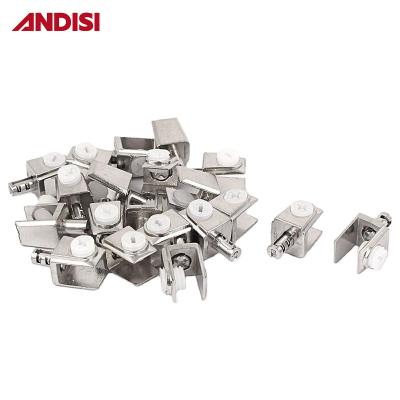 China adjustable shelf holder mini zinc alloy glass clamp shelf support for mail packing for sale
