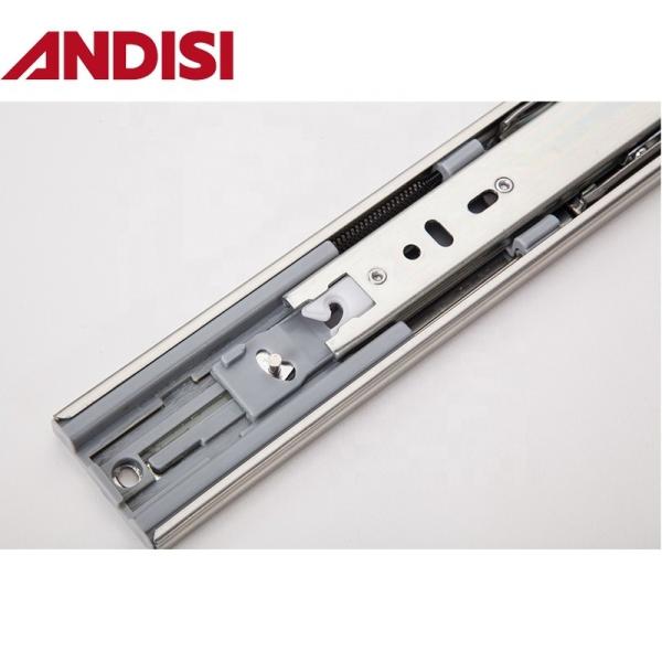 Quality 600mm 3-Fold Soft Close Ball Bearing Cabinet Drawer Slide Rail with 45kgs Load for sale