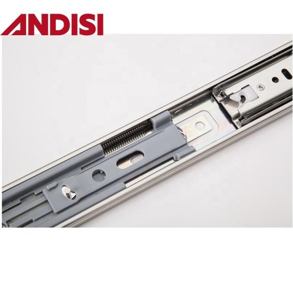 Quality 600mm 3-Fold Soft Close Ball Bearing Cabinet Drawer Slide Rail with 45kgs Load for sale