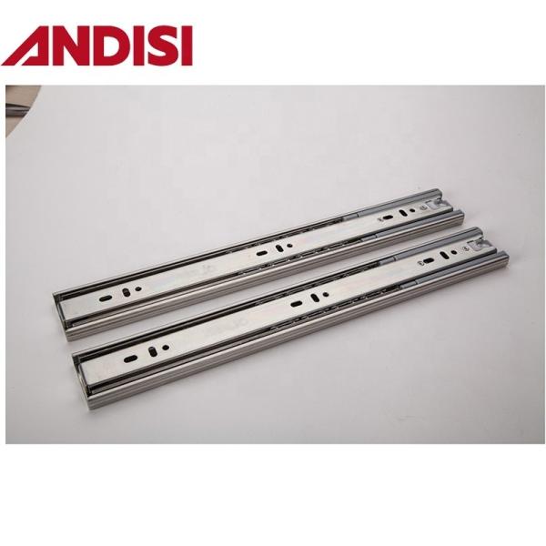 Quality Zinc Plated Finish 45mm Soft Close Ball Bearing Drawer Slide Rail for Furniture Hardware for sale