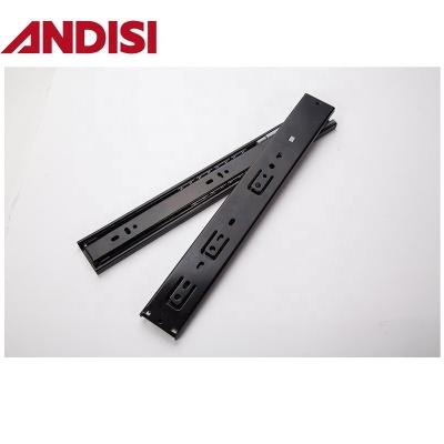 China Zinkgeplatte afwerking 45 mm zacht dicht kogellager laaier glijbaan voor meubelhardware Te koop