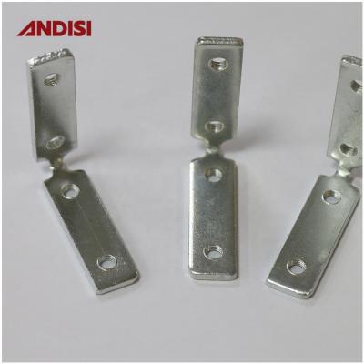 China Wood Cabinet Right Angle Corner Bracket with Screw Thread Zinc Plated Iron Material for sale