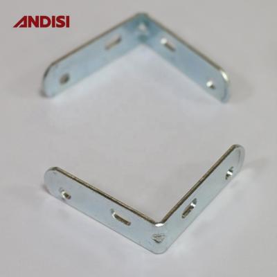 China Iron Right Angle Brackets for Wood Furniture Joint Metal Corner Bracket 2mm Thickness for sale