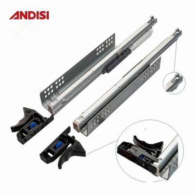 China OEM koudgewalste stalen ladeslide V6 Full Extension Soft Close verborgen onder de montage Te koop