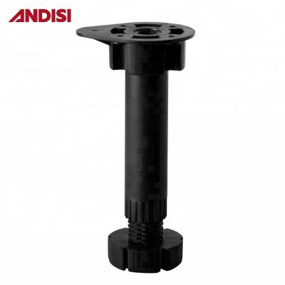 China Black Finish Kitchen Cupboard Cabinet PP ABS Adjustable Height Plinth Plastic Foot Legs for sale
