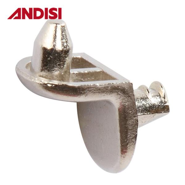 Quality Zinc Alloy Cabinet Shelf Support Clip with Nickel Plated Finish and Y Mail for sale