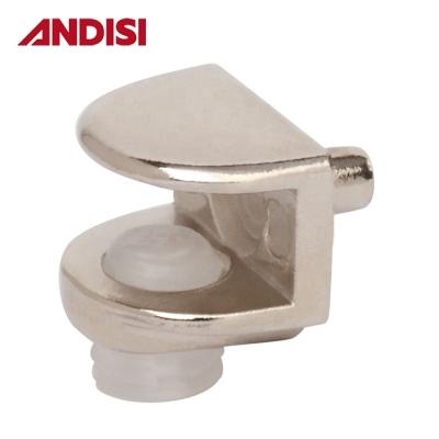China Zinc Plated Adjustable Connectors Shelf Supports Glass Clips Clamp Holder for Flat Glass Railing for sale