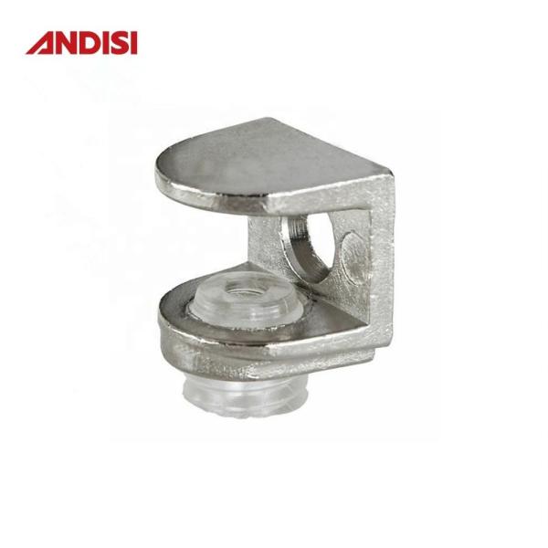Quality Adjustable Shelf Holder Mini Zinc Alloy Glass Clamp Shelf Support for Glass for sale