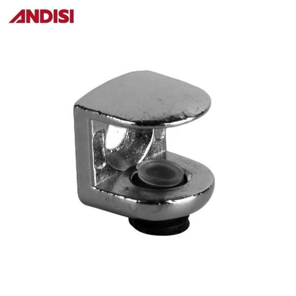 Quality Adjustable Shelf Holder Mini Zinc Alloy Glass Clamp Shelf Support for Glass for sale
