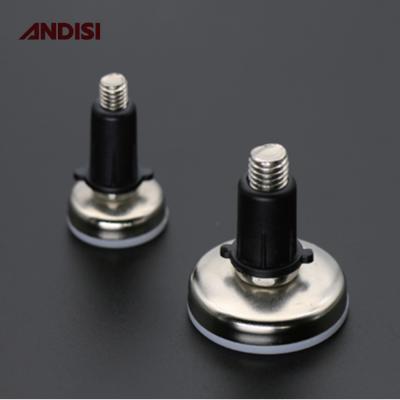 China Adjustable Furniture Legs with M6 M8 Threaded Rubber Feet Nylon Plastic Material for sale