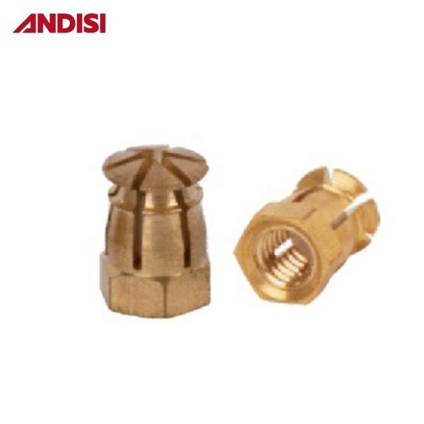 Quality Furniture Mini Fix M6 Threaded Wood Brass Insert Nut with 12mm Length and Thread Type for sale