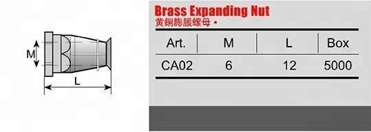 Quality Furniture Mini Fix M6 Threaded Wood Brass Insert Nut with 12mm Length and Thread for sale