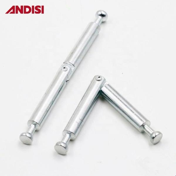 Quality Furniture Wood Joint Connector Mini Fix Double Ended Folding Angle Metal Dowel for sale