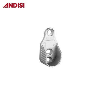 China Zinc Alloy Oval Pipe End Bracket for Hanging Rod Rail Support in Wardrobe Accessories for sale