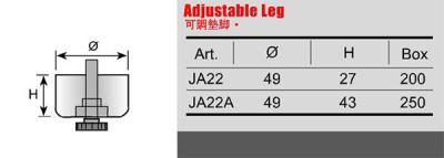 Cina Metalli di acciaio placcati in zinco finitura nera per mobili Gambe M8 in vendita