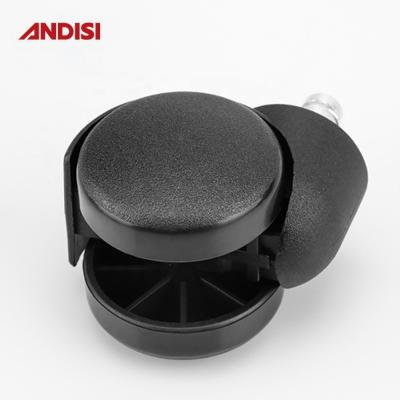 China Furniture Caster Diameter 50mm Black PA Nylon Swivel Office Chair Cabinet Chair Wheel for sale