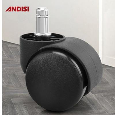 China Furniture Caster Diameter 50mm Black PA Nylon Swivel Office Chair Cabinet Chair Wheel for sale