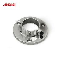 Quality Furniture Wardrobe Pipe Bracket Holder 30mm Chrome Round Closet Rod Support for sale