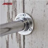 Quality Furniture Hardware Wardrobe Pole Flanges for Clothes Rail End Bracket Closet Rod for sale