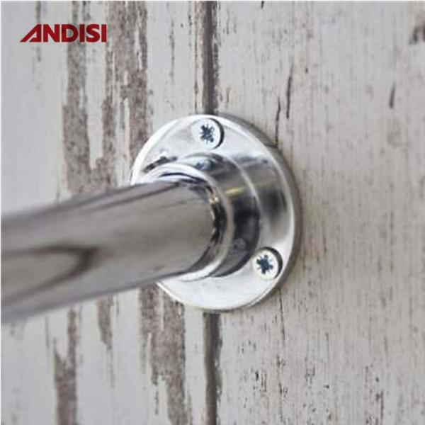 Quality Furniture Hardware Wardrobe Pole Flanges for Clothes Rail End Bracket Closet Rod for sale