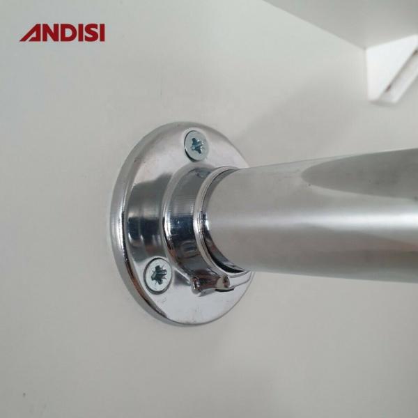 Quality Furniture Hardware Wardrobe Pole Flanges for Clothes Rail End Bracket Closet Rod for sale