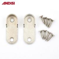Quality Length 44mm Zinc Alloy Wardrobe Fittings for 30x15mm Oval Tube Oval Pipe Support for sale