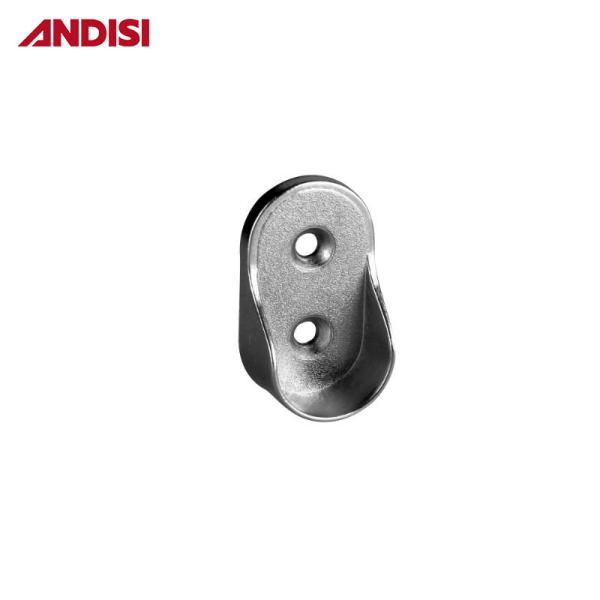 Quality Length 44mm Zinc Alloy Wardrobe Fittings for 30x15mm Oval Tube Oval Pipe Support for sale