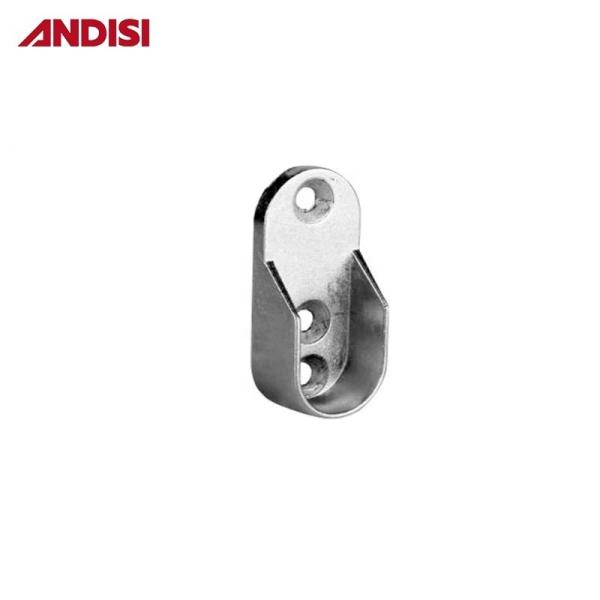 Quality Modern Design Style Oval Tube Pipe Rail Closet Pole Rod End Bracket Support for sale