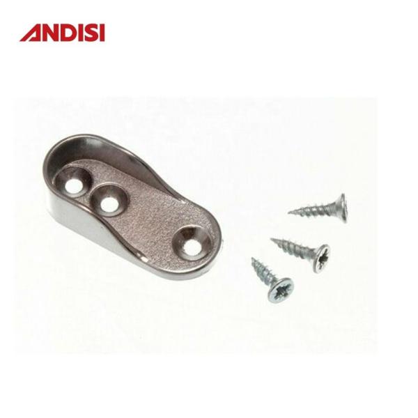 Quality Modern Design Style Oval Tube Pipe Rail Closet Pole Rod End Bracket Support for sale