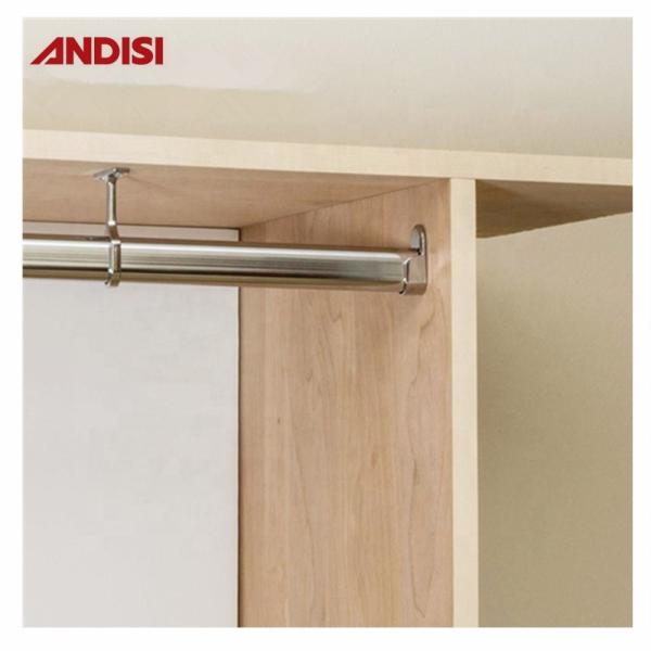 Quality Modern Design Style Oval Tube Pipe Rail Closet Pole Rod End Bracket Support for sale