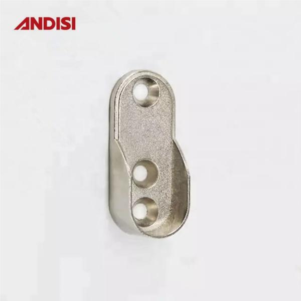 Quality 44mm Zinc Alloy Clothes Rail Holder for Wardrobe Cabinet Oval Pipe Tube End for sale