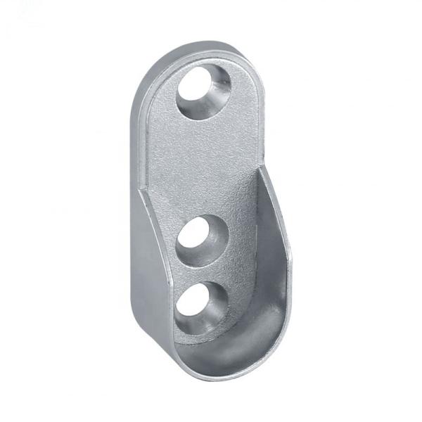 Quality 44mm Zinc Alloy Clothes Rail Holder for Wardrobe Cabinet Oval Pipe Tube End for sale