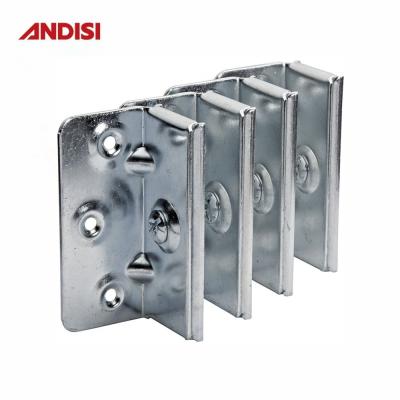China Bedroom Furniture Hardware Connecting Metal Corner Bed Bracket for Wood Metal Bed Frame for sale