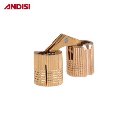 China Solid Brass Cylindrical Hinge 180 Degree Corner for Bedroom Furniture Fittings for sale