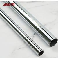 Quality 25mm 30mm 50mm Chrome Plated Wardrobe Tube Iron Closet Hanging Rail Rod for for sale