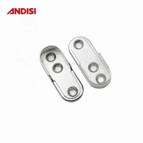 Quality Modern Zinc Alloy Oval Closet Rod Clothes Hanging Rail Bracket Tube Support for Closet for sale