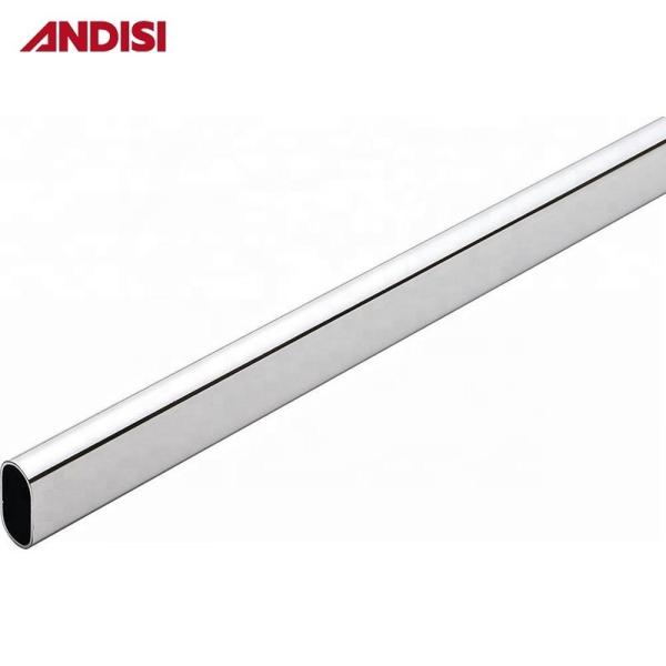 Quality Modern Design 3M Chrome Wardrobe Tube and Hanging Rod for Wardrobe Fittings Accessories for sale