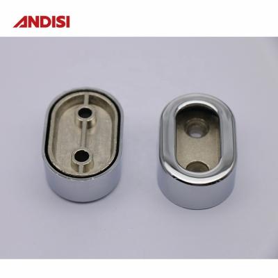 Cina Pignone di spessore in lega di zinco flange armadio tubo di supporto per 30x15mm bastoncini di abbigliamento in vendita
