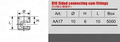 China Conector de fixação de móveis lateral com 10 mm de bloqueio excêntrico à venda