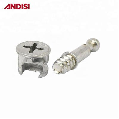 Cina Mobili di connessione bullone Mini fissare viti Dowel 33/36/46mm Acciaio zincato M4 Hardware moderno in vendita